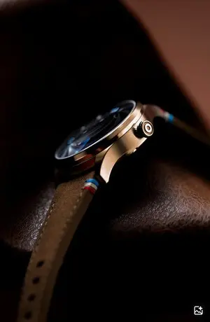 AVI-8 Flyboy Lafayette Automatic 110th Anniversary Limited Edition Leather Strap Watch - Black