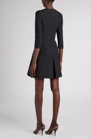 Valentino Garavani Bow Embellished Pleated Minidress