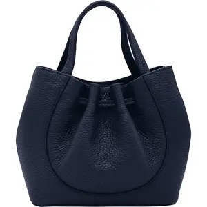 BEHNO Katrina Mini Leather Tote - Navy