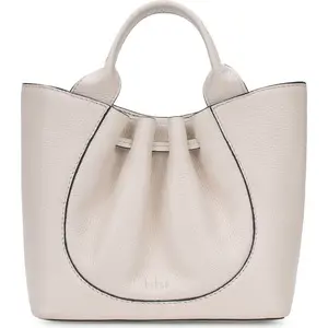 BEHNO Katrina Mini Leather Tote - Pumice