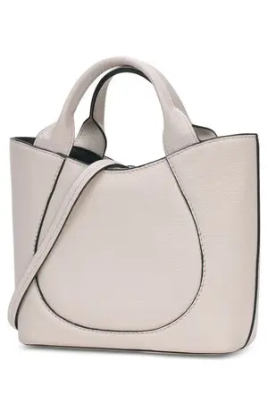 BEHNO Katrina Mini Leather Tote - Pumice