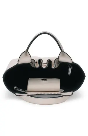 BEHNO Katrina Mini Leather Tote - Pumice