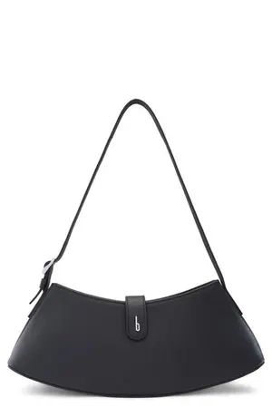 BEHNO Ruth Mini Saffiano Leather Shoulder Bag - Black