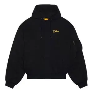 Balenciaga X The Simpsons Padded Bomber Hoodie - Black