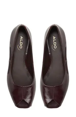 Aldo Peep Toe Flat - Bordeaux