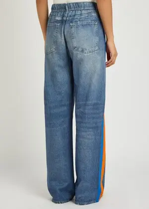 Rag & Bone Striped Denim-print Cotton Track Pants