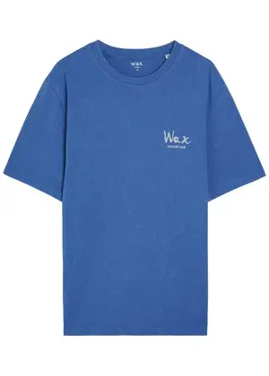 WAX LONDON Dean Printed Cotton T-shirt - Blue