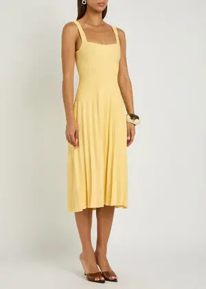 Staud Ellison Knit Midi Dress