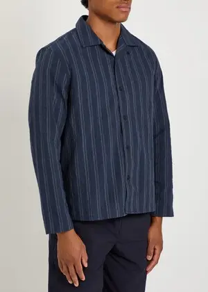WAX LONDON Corey Striped Cotton-blend Shirt