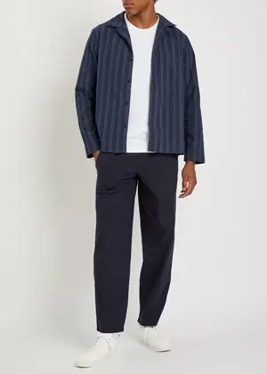 WAX LONDON Corey Striped Cotton-blend Shirt