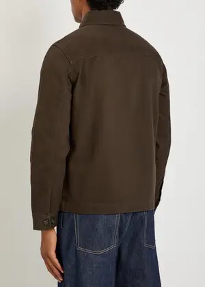 Gant Logo-embroidered Cotton-twill Overshirt