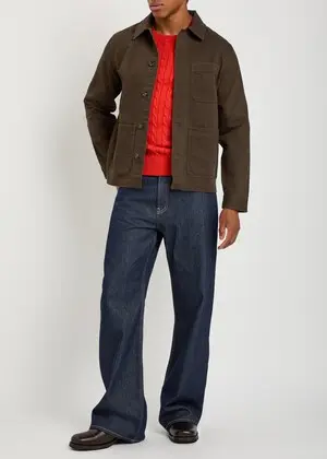 Gant Logo-embroidered Cotton-twill Overshirt