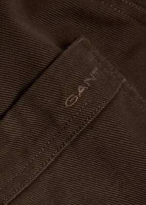 Gant Logo-embroidered Cotton-twill Overshirt