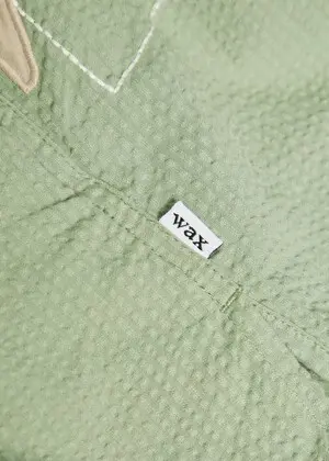 WAX LONDON Didcot Embroidered Seersucker Shirt
