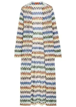 Missoni Chevron Metallic-knit Cardigan - Multicoloured 1