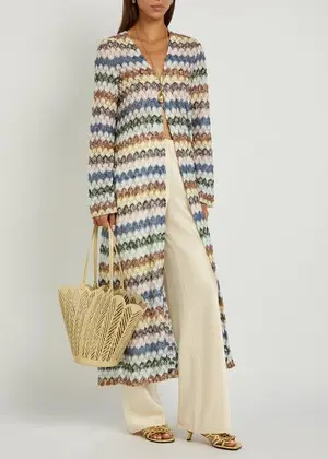 Missoni Chevron Metallic-knit Cardigan