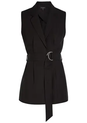 Rag & Bone Mandi Belted Woven Vest - Black