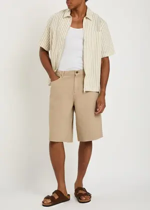WAX LONDON Luca Cotton-twill Shorts