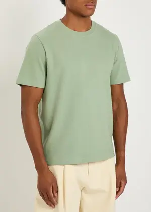 WAX LONDON Dean Textured-knit Cotton T-shirt