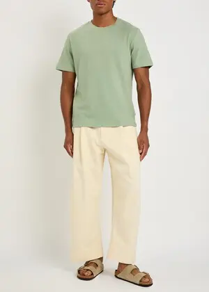 WAX LONDON Dean Textured-knit Cotton T-shirt