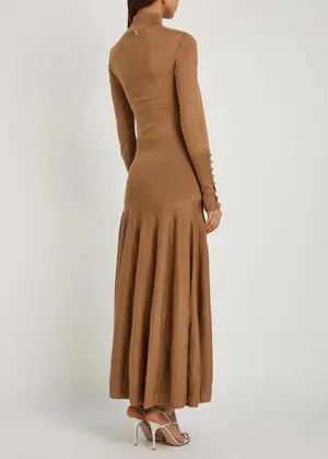 Rabanne Merino And Silk-blend Midi Dress
