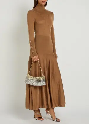 Rabanne Merino And Silk-blend Midi Dress