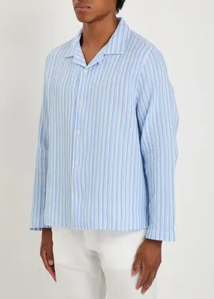 WAX LONDON Corey Striped Cotton Shirt