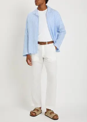 WAX LONDON Corey Striped Cotton Shirt
