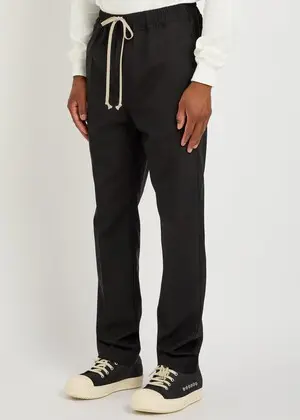 Rick Owens Slim-leg Stretch-wool Sweatpants