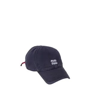 Miu Miu Logo Embroidered Baseball Cap - Blue/red