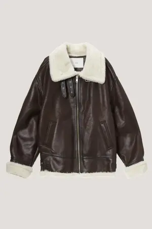 DUNST Faux Fur Trimmed Jacket