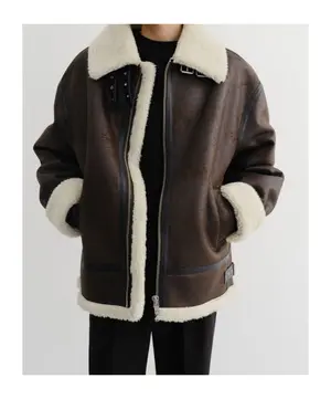 DUNST Faux Fur Trimmed Jacket