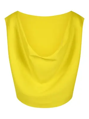 Balenciaga Sleeveless Draped Back Top - Yellow