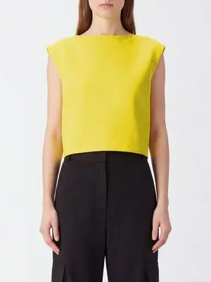 Balenciaga Sleeveless Draped Back Top - Yellow