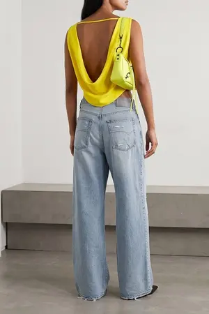 Balenciaga Sleeveless Draped Back Top - Yellow