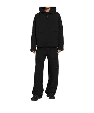 C.P. COMPANY Goggle-detail Hooded Jacket - Black