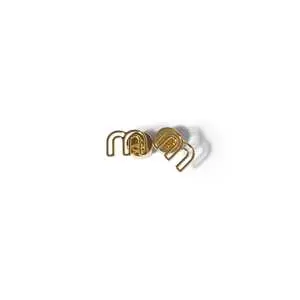 Miu Miu Metal Logo Earrings - Gold