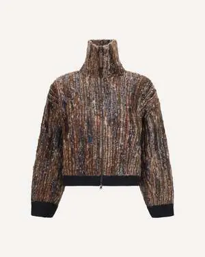 Brunello Cucinelli Textured Knit Zip-up Cardigan