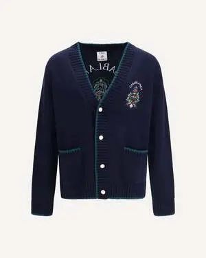 Casablanca Hotel Crest Cardigan - Blue