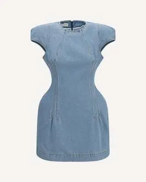 Magda Butrym Short-sleeve Denim Mini Dress