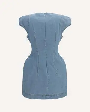 Magda Butrym Short-sleeve Denim Mini Dress
