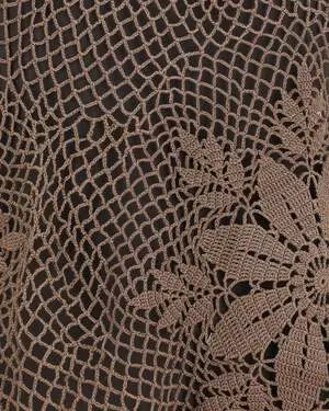 Magda Butrym Crochet Lace High-neck Top - Brown