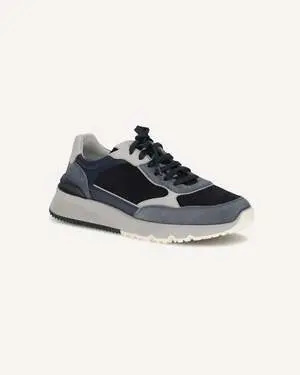 Brunello Cucinelli Leather Lace-up Sneakers - Blue