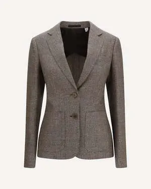 Burberry Single-breasted Wool And Linen Blazer