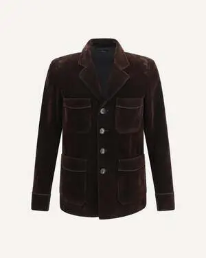 TOM FORD Cotton-blend Blazer With Peak Lapels