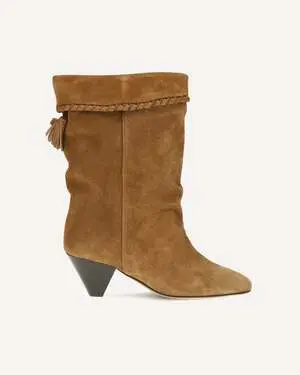 Isabel Marant Étoile Draped Suede Boots - Brown