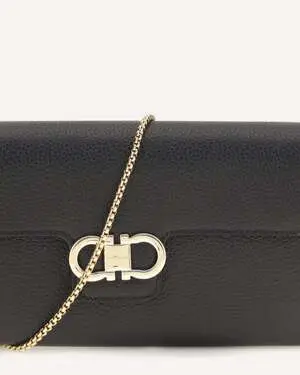 FERRAGAMO Gancini Wallet With Shoulder Strap