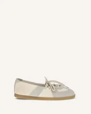 MAISON MARGIELA Lace-up Leather Ballerinas - Cream
