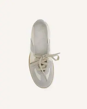 MAISON MARGIELA Lace-up Leather Ballerinas - Cream