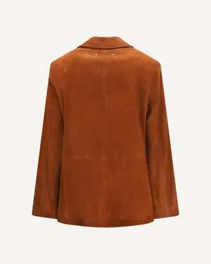 GOLDEN GOOSE Single-breasted Leather Blazer